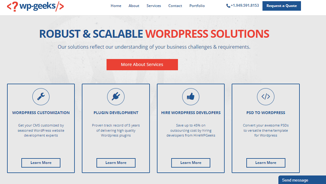 Custom WordPress Website Development Company in USA | HireWPGeeks